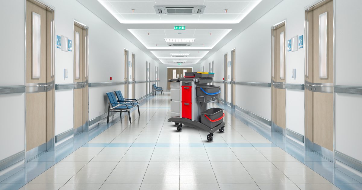 VDM Cleaning Trolleys with Antimicrobial Surface Protection | Microban
